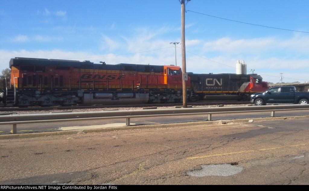 Two trains at the north end